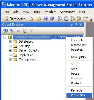 Setting up Authentication Mode of the SQL Server - Techyv.com